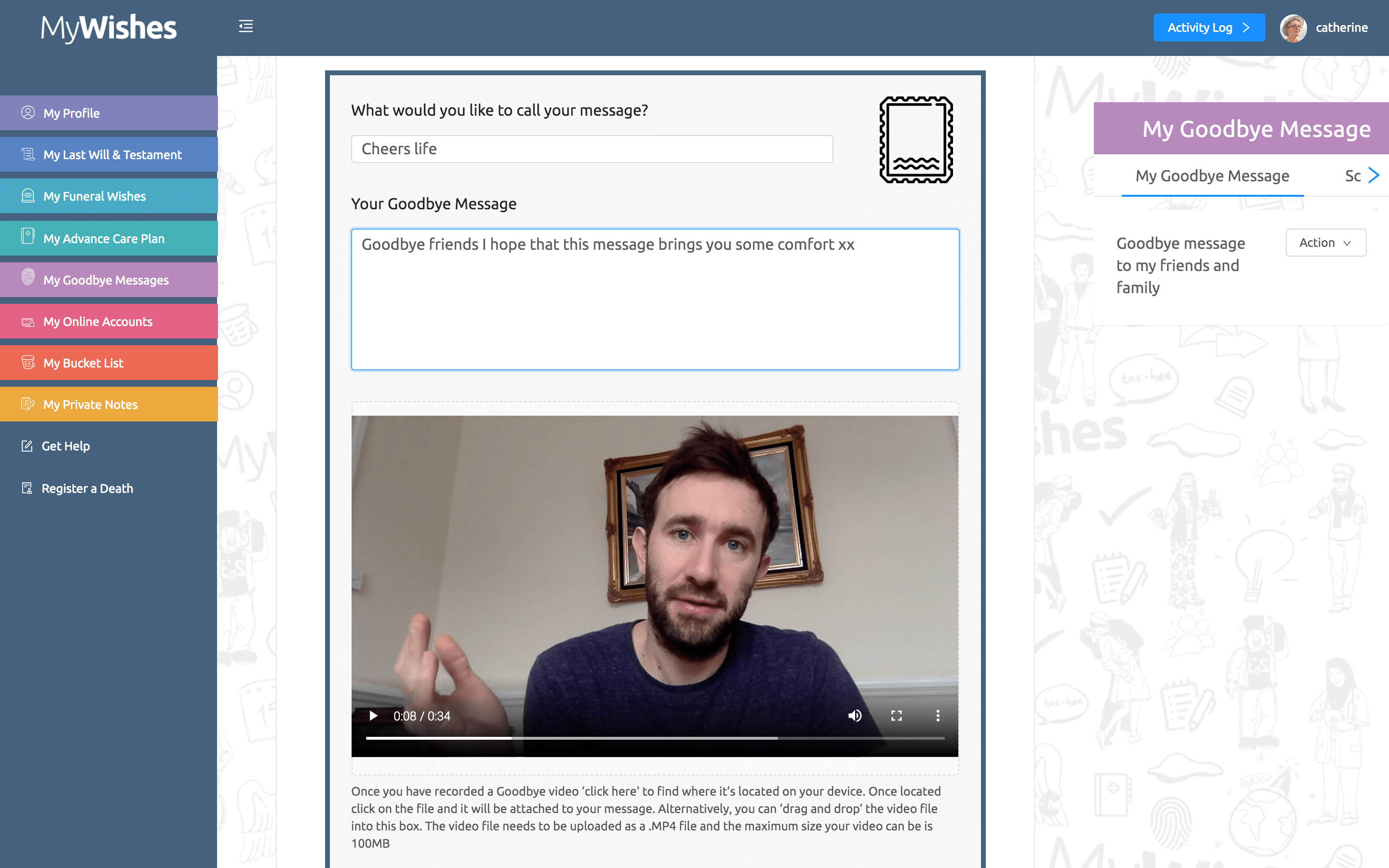 MyWishes - Digital Legacy Software
